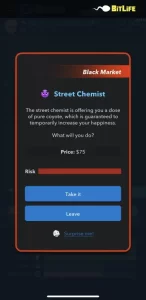 bitlife-street-chemist - Level Winner
